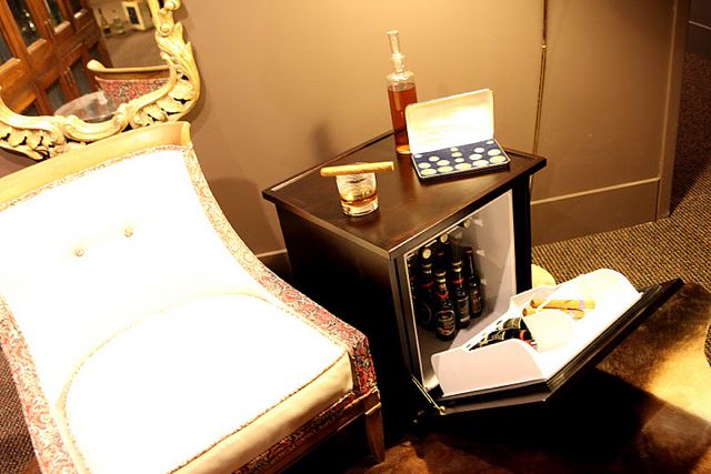 The Classy Mini Refrigerator End Table